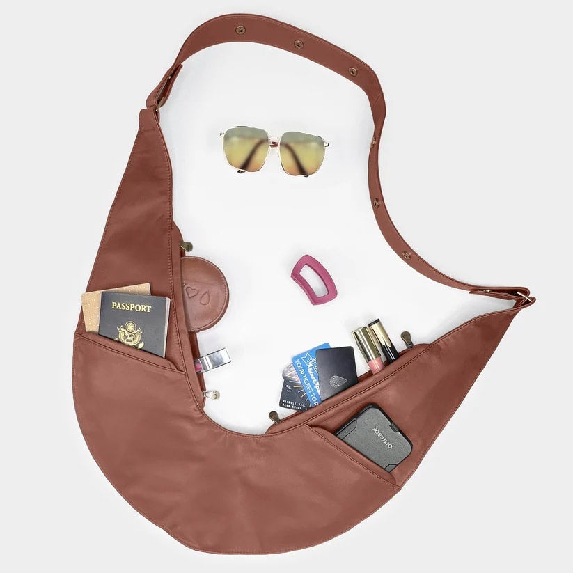 Brown Leather Sash bag | Practically Hip